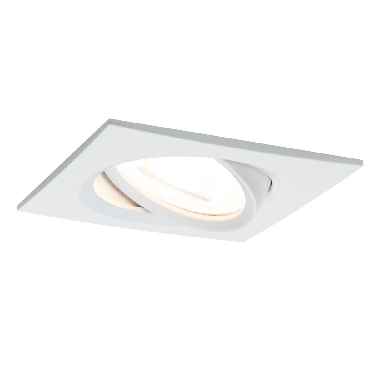 Spot Led Encastrable Carré Orientable Dimmable 220v Blanc 7w Gu10