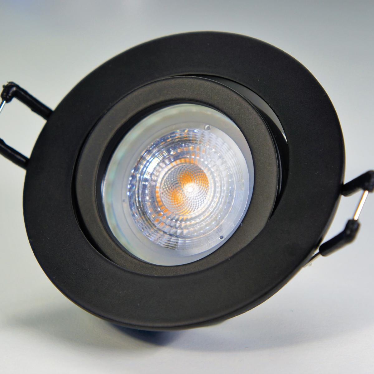Spot Encastrable Noir Gu10 Dimmable Blanc Chaud 5w Rendu 50w Led Philips