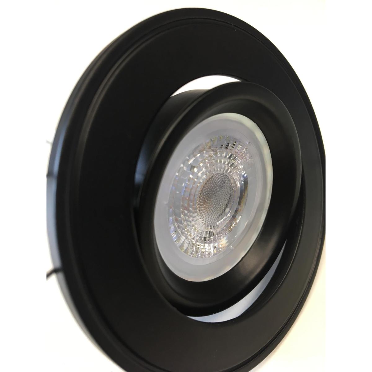 Spot Led Gu10 Encastrable Design Noir équipé Led Philips 5w Dimmable 4000k